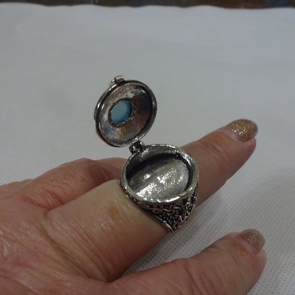 Handmade | Jewelry | Whimsical Blue Chalcedony Poison Box Handmade ...